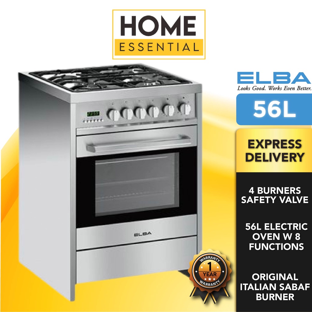 Elba 5 Burner 115L | 56L Italy Electric Oven Professional Range Cooker ...