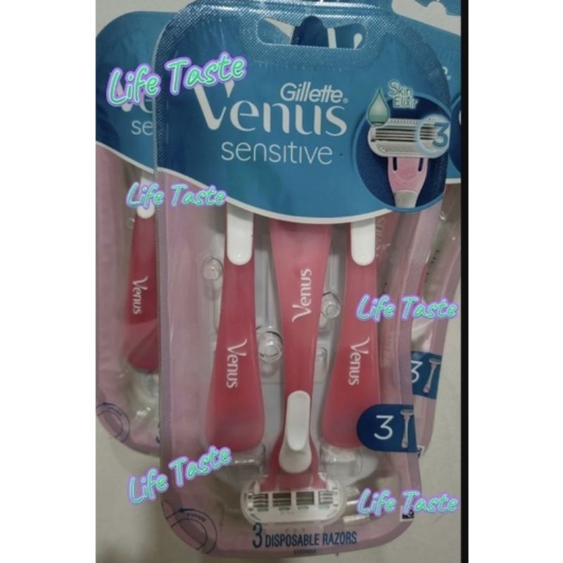 Gillette Venus Sensitive Disposable Razors (3s) | Shopee Malaysia