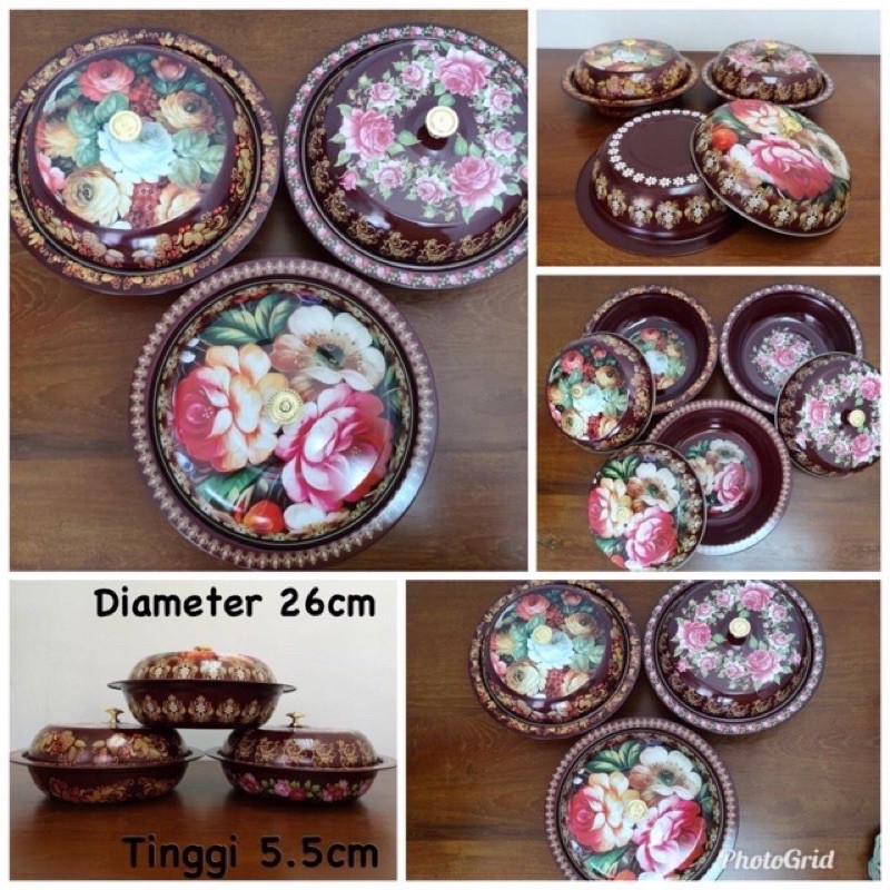 🔥ON SALE🔥TRAY BESI BERBUNGA SAIZ 26cm dan SAIZ 42cm | Shopee Malaysia