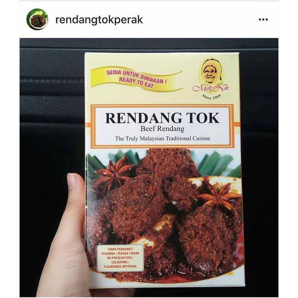 Rendang Tok Original Perak Travel Pack 160gram (sekali daging) | Shopee ...