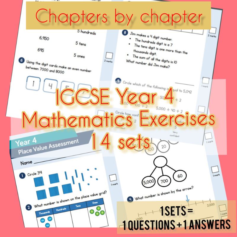 🌈[IGCSE EXERCISES] IGCSE Year 4/5/6 Mathematics Exercises (16 sets ...