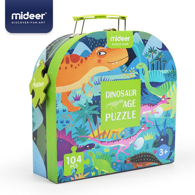 Mideer Dinosaur Age Puzzle (104 pcs with carry case) | Shopee Malaysia