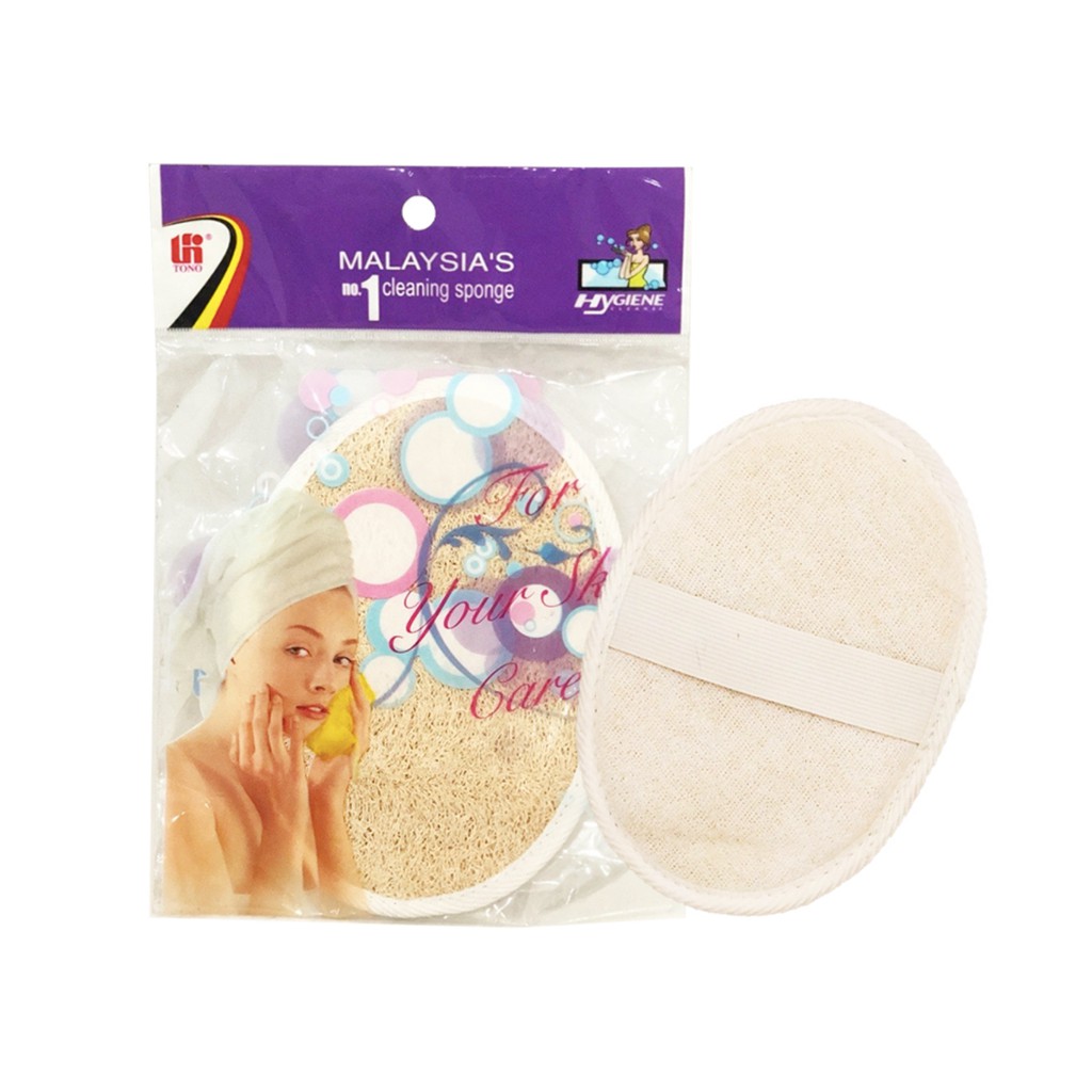 Tono Hygiene Natural Exfoliating Large Loofah Pad Bath Shower Sponge ...