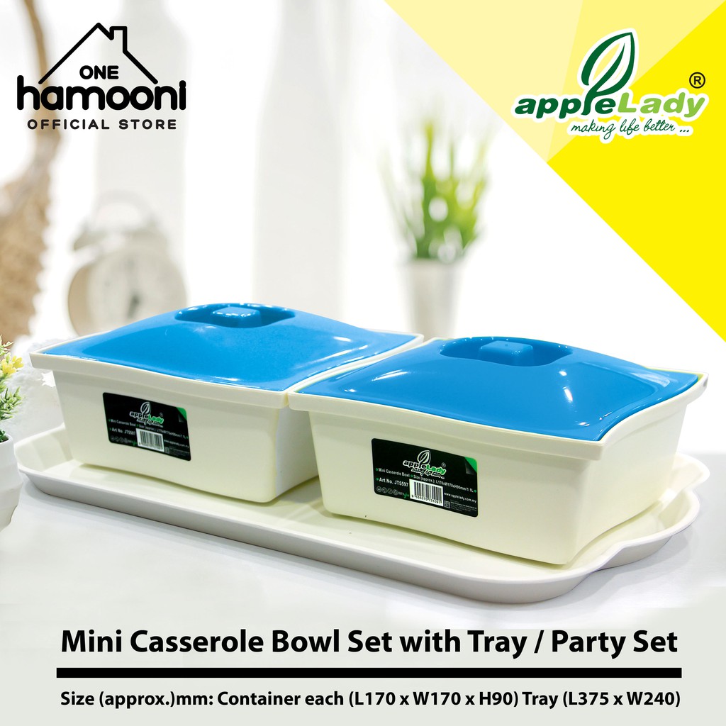 [PROMO] Applelady Festive 2 in 1 Casserole Bowl Tray Party Set/Food ...