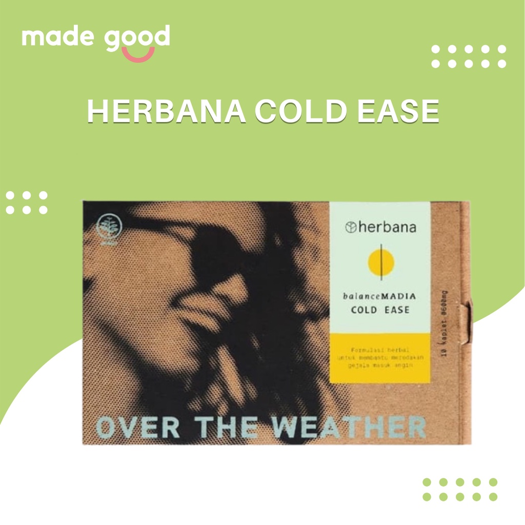 Herbana Balance Madia Cold Ease Vegan Herbs Overcome 10-caplet Cold ...