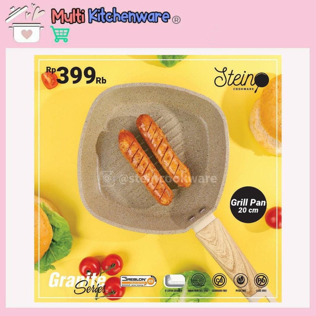 Stein Cookware Grill Pan 20cm | Shopee Malaysia