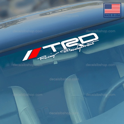 TRD Windshield Sticker Decal Vinyl Fits Toyota Tacoma Tundra Car Truck ...