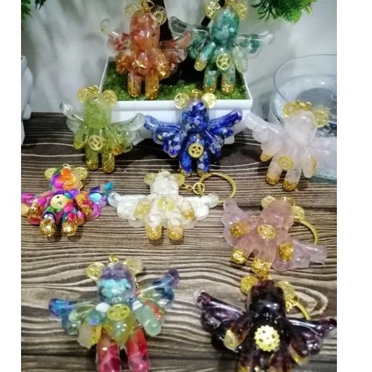 Natural Cyrstal Bearbrick with Wing Keychain | Shopee Malaysia