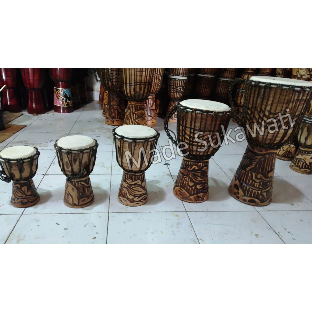 Jimbe musical instruments carved with Balinese Djembe drums | Shopee ...