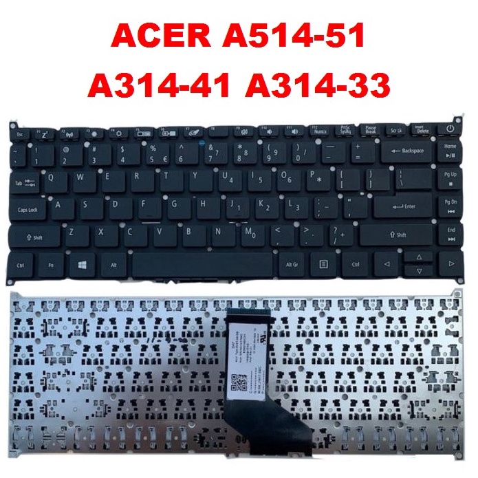 Acer Aspire 5 A514 A514-51G A514-51K A514-41 A314 A314-41 A314-33 Laptop Keyboard | Shopee Malaysia