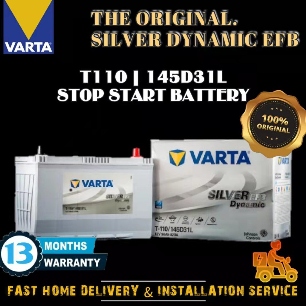 VARTA T110 - 145D31L Silver Dynamic EFB (Stop Start Battery) - Mazda CX5 2.2 (Diesel), Toyota ...
