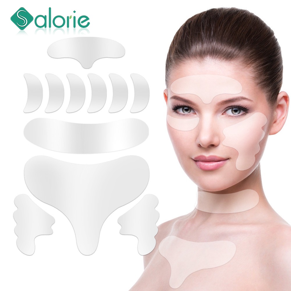 SALORIE Face Lifting Silicone Wrinkle Remover Tapes Neck Eye Sticker ...