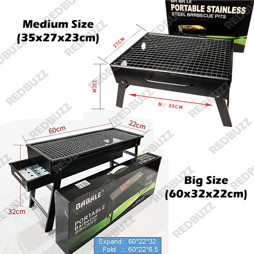 Portable BBQ Grill Outdoor Folding Barbecue Outdoor Charcoal BBQ Grill ...