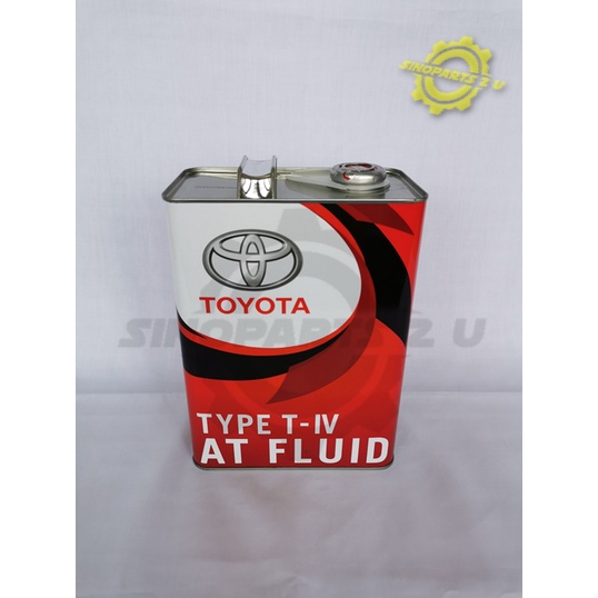 TOYOTA ATF TYPE T-IV AT FLUID (RED) 4 LITERS - 08886-81015 | Shopee ...