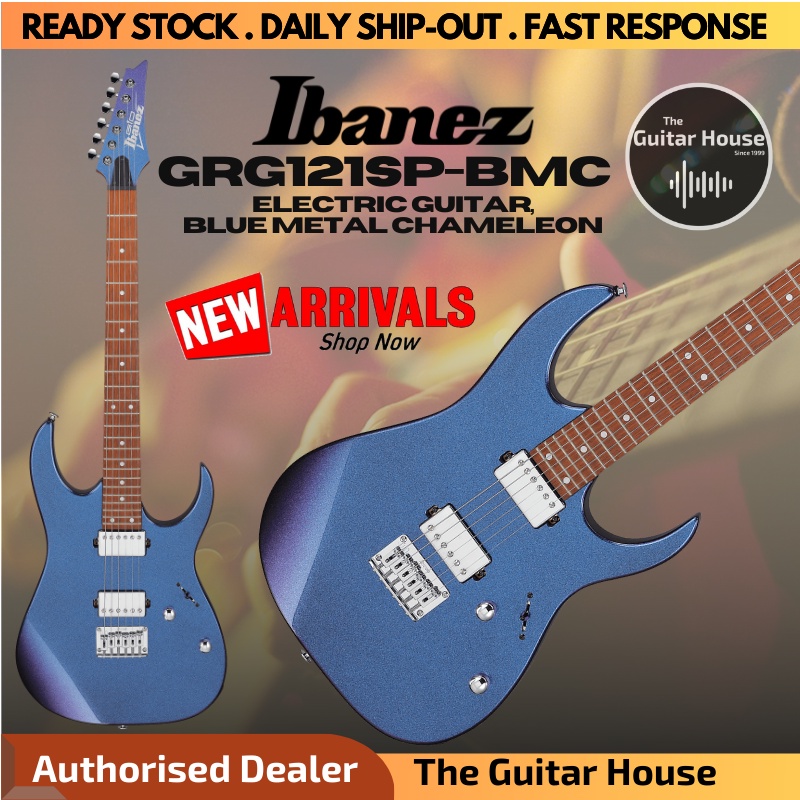 Ibanez GRG121SP-BMC RG Series Electric Guitar - Blue Metal Chameleon ...