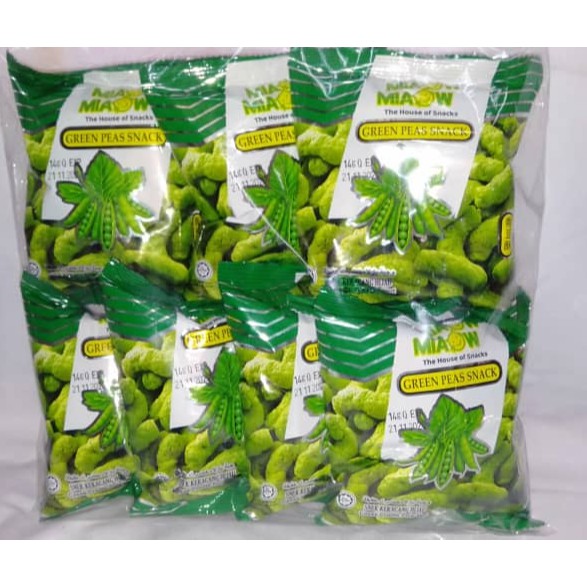MIAOW MIAOW GREEN PEAS SNAK 6PCSX14G | Shopee Malaysia