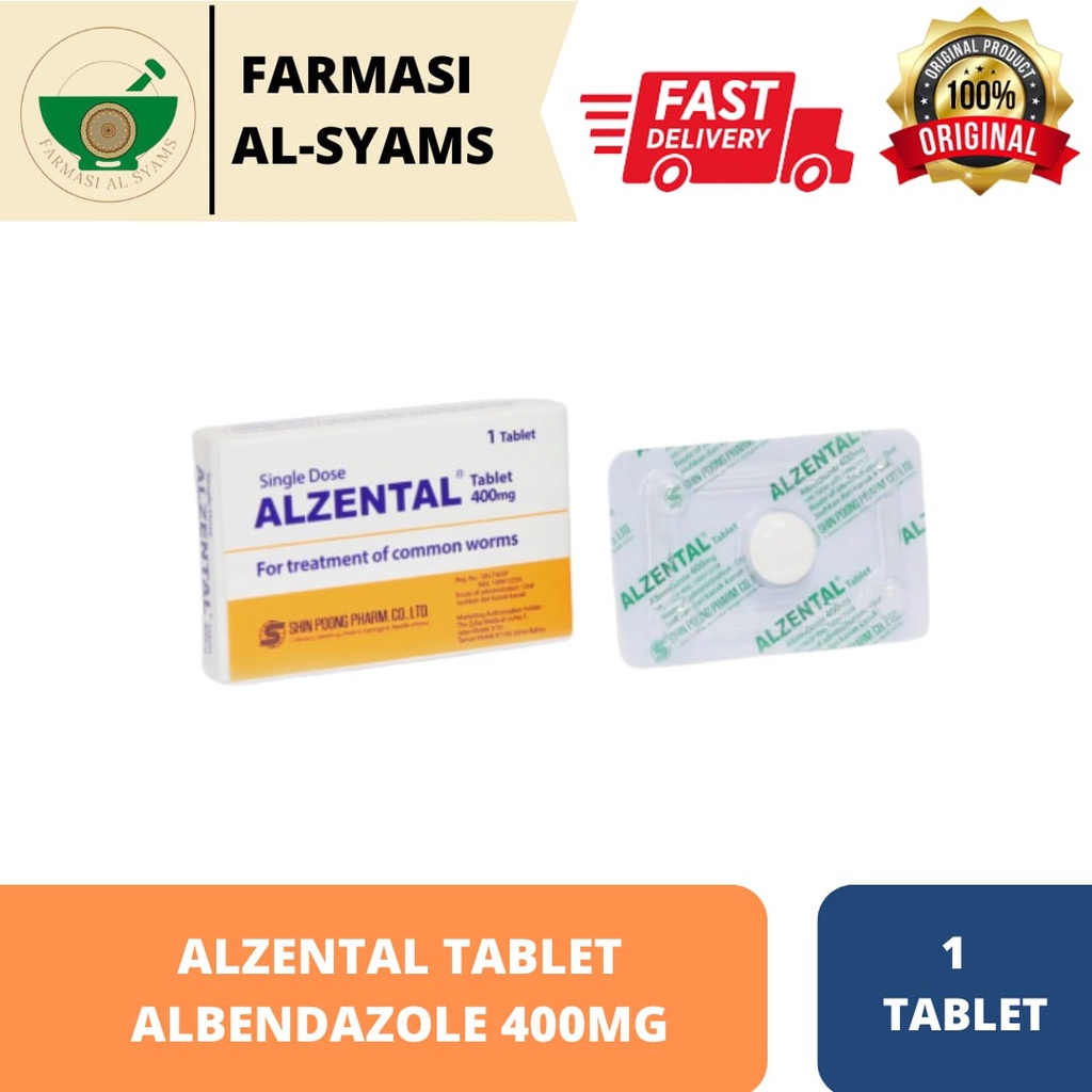 Alzental Ubat Cacing Dewasa Deworm 1 tablet | Shopee Malaysia