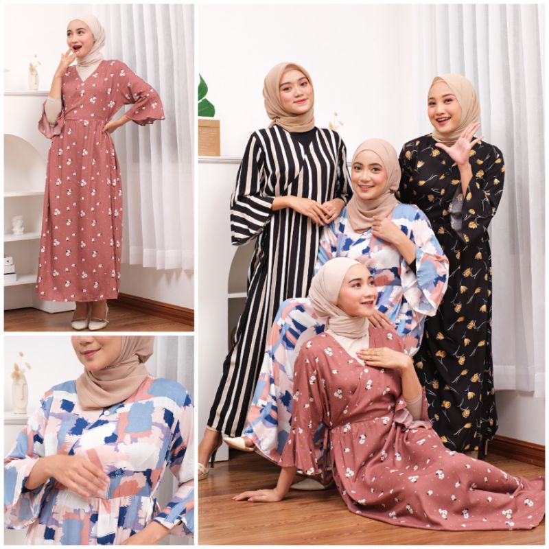 Long sleeve kimono daster/Long kimono daster/HIJAB FRIENDLY BUSUI ...