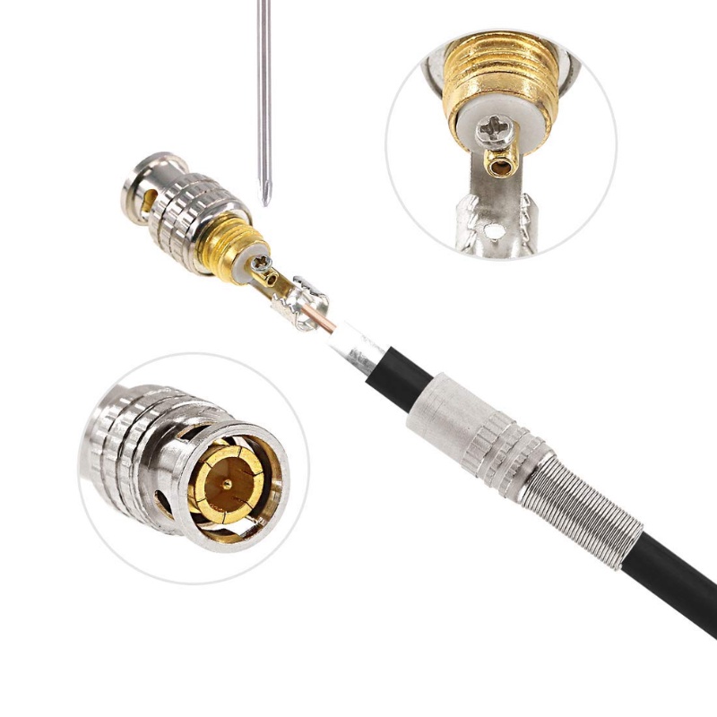 HIKVISION CCTV BNC Spring Connector Male Type To Coaxial Connector ...