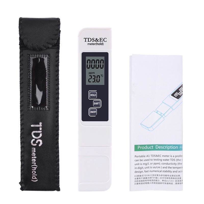 EC METER Water Tester 3 in 1 LCD Digital EC TDS PPM TEMPERATURE Test ...