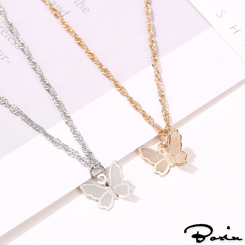 Butterfly Clavicle Chain Simple Korean Pendant Necklace For Women ...