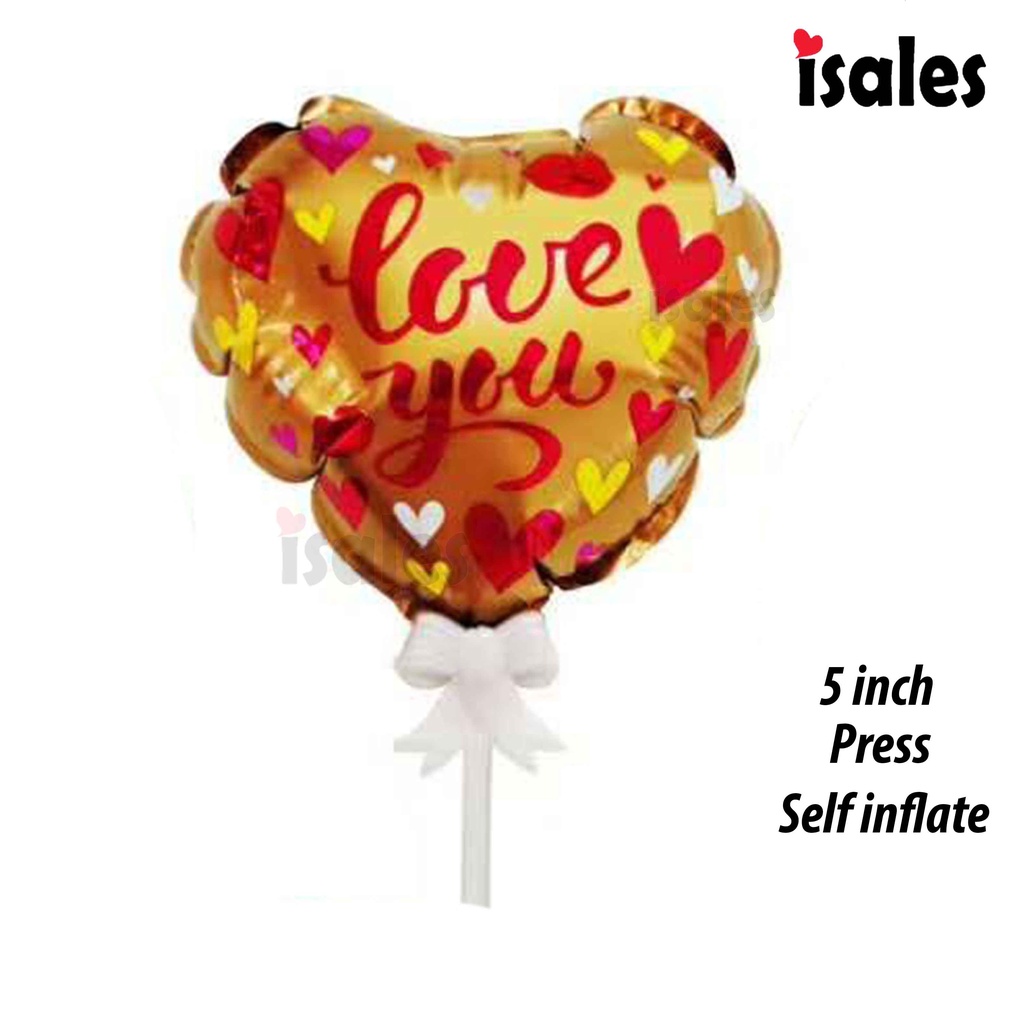 Malaysia seller 5 inch 1pcs Press Auto inflate balloon self inflate ...