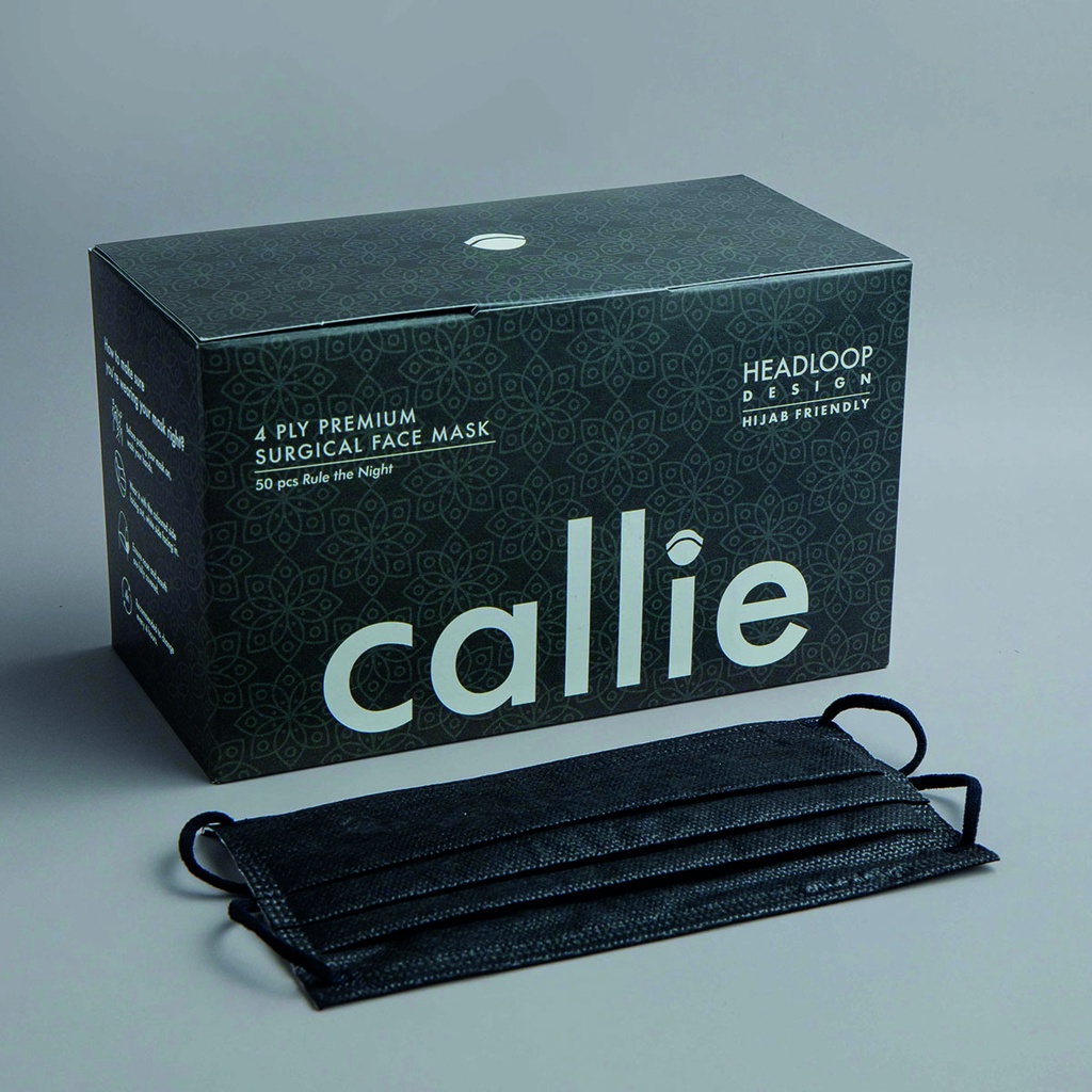 Callie Hijab 4 Ply Surgical Disposable Adult Face Mask 50 Pcs | Shopee ...