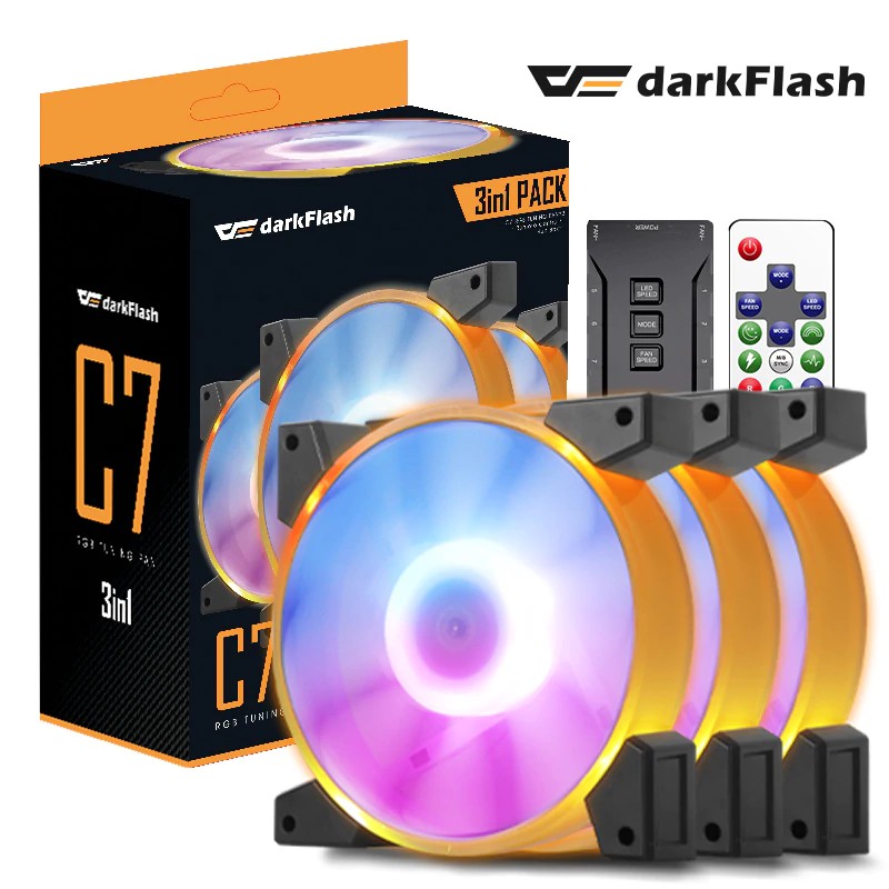 Darkflash C7 3IN1 120mm RGB Fan - 3 Pcs | Shopee Malaysia