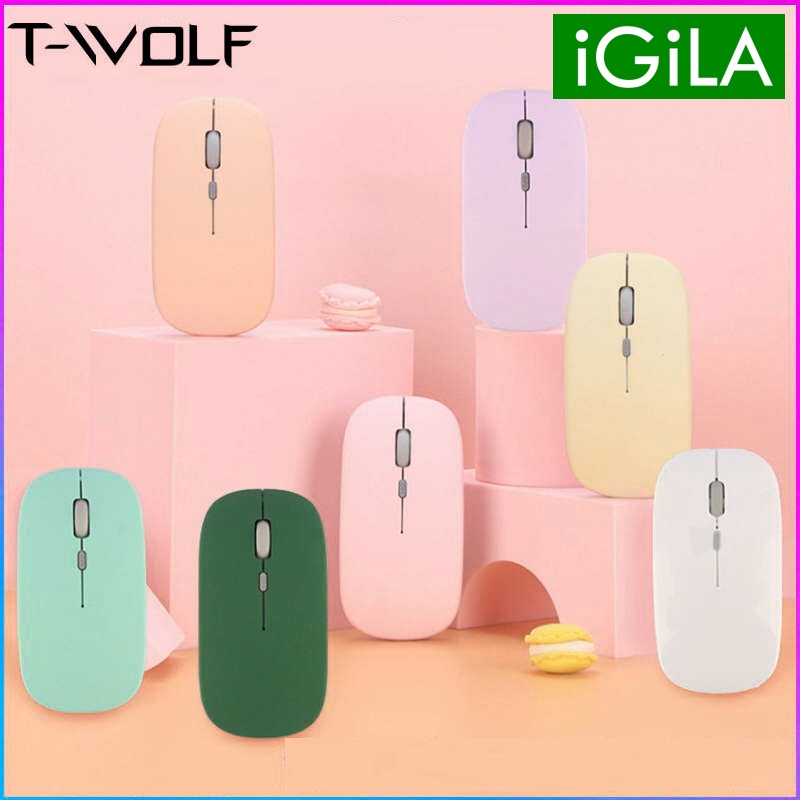T-WOLF M12 PINK Bluetooth MOUSE Wireless Slim Mouse For Android Tablet ...