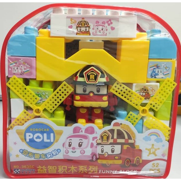 Ready Stock POLI ROBOCAR BUILDING BLOCK 34pcs & 52pcs/ Kereta Robocar ...