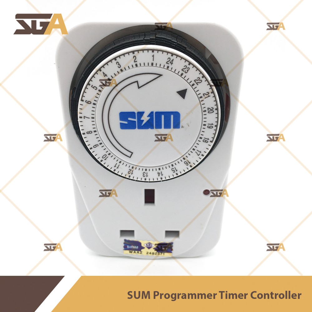 SUM 220V-240V 24 Hours Programmer Timer Controller For Lighting with Sirim Approved | Shopee ...