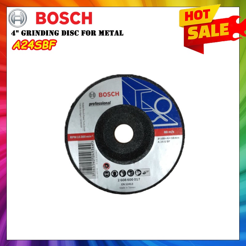 Bosch 4" Grinding Disc for Metal Grinding Professional A24SBF ...