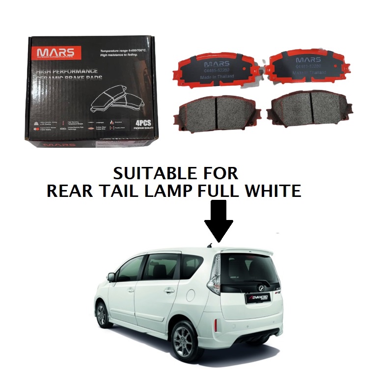 🚨 MARS 🚨 PERODUA ALZA 1.5 2009-2022 FRONT CERAMIC BRAKE PAD 1 SET ...
