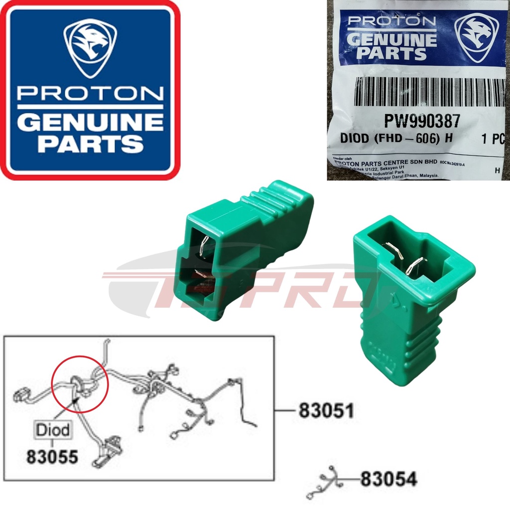 Proton Saga BLM FL FLX Genuine DIOD (FHD-606) HARNESS Engine Relay ...