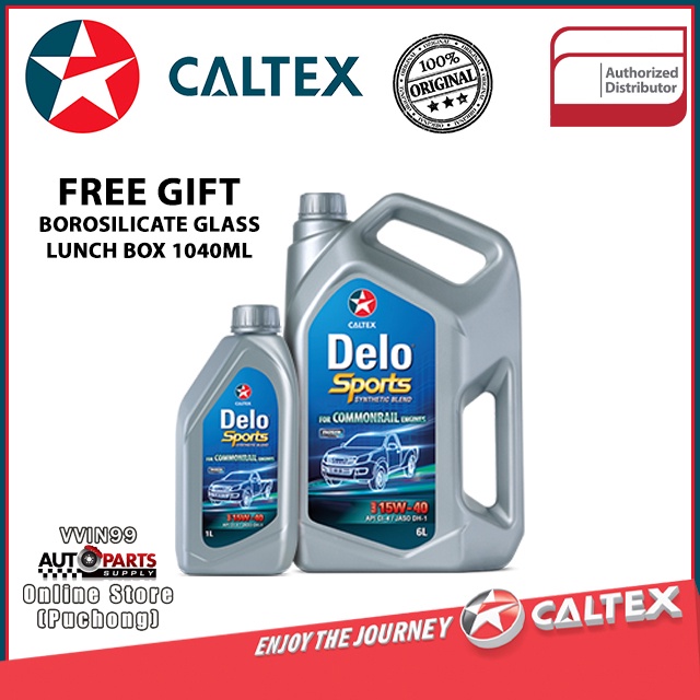 Caltex Delo Sport 15w40 Semi Synthetic API CI4 Diesel Engine Oil 7L ...