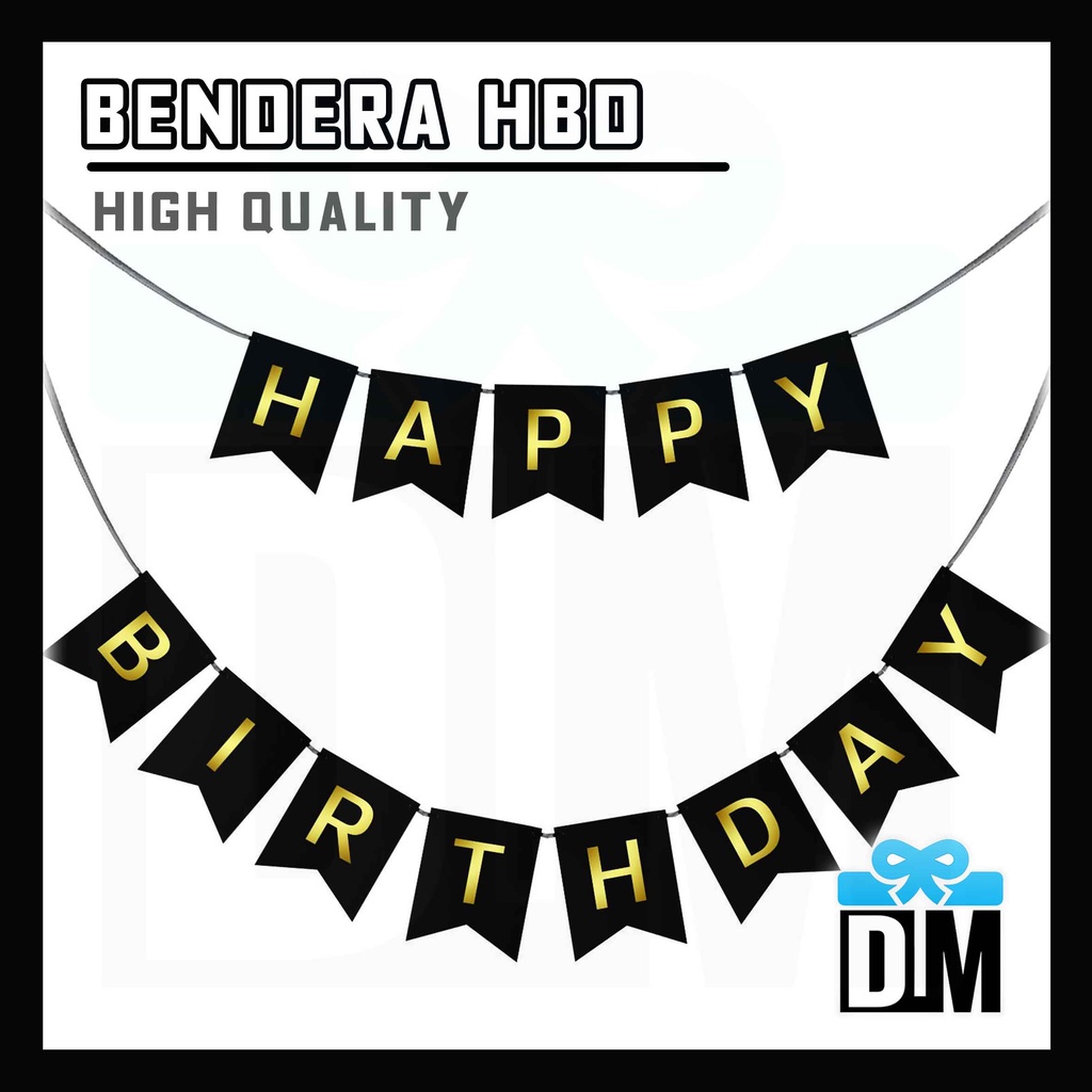 Hbd Birthday Decoration Flag Happy Birthday Flag Banner Backdrop HBD ...