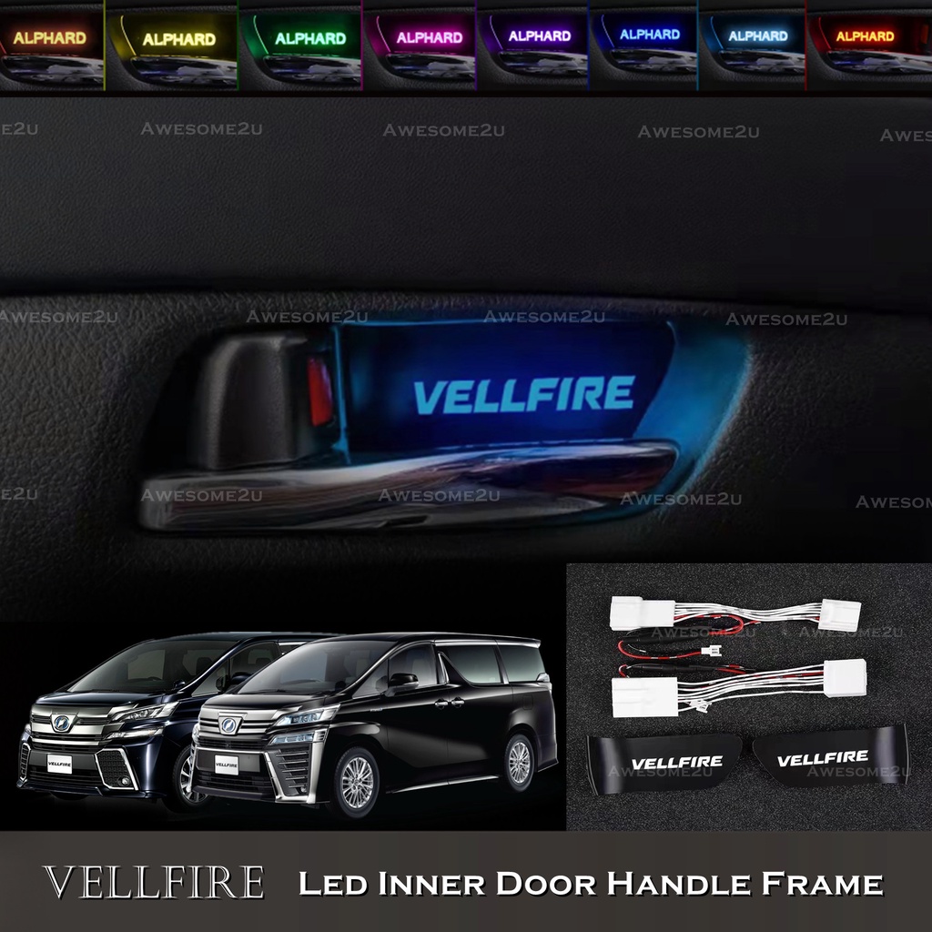 Awesome2u Toyota Vellfire 2015-2021 Led Inner Door Handle Frame Inner ...