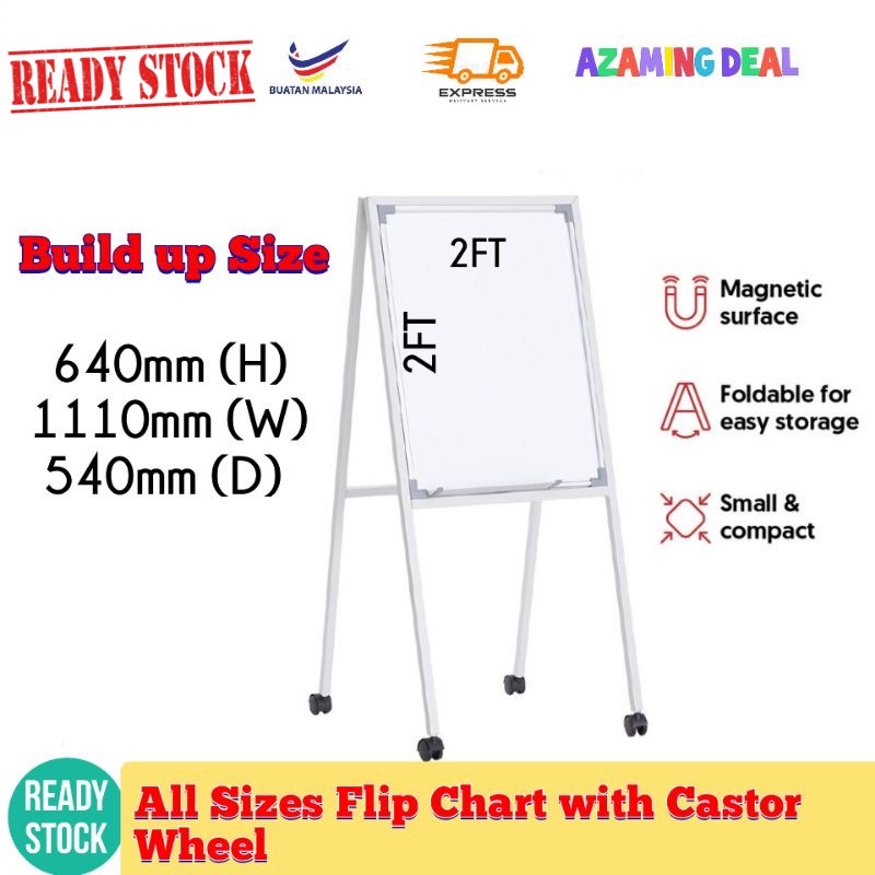 Flip Chart Board Magnetic Mobile Whiteboard with Stand – Flip Chart ...