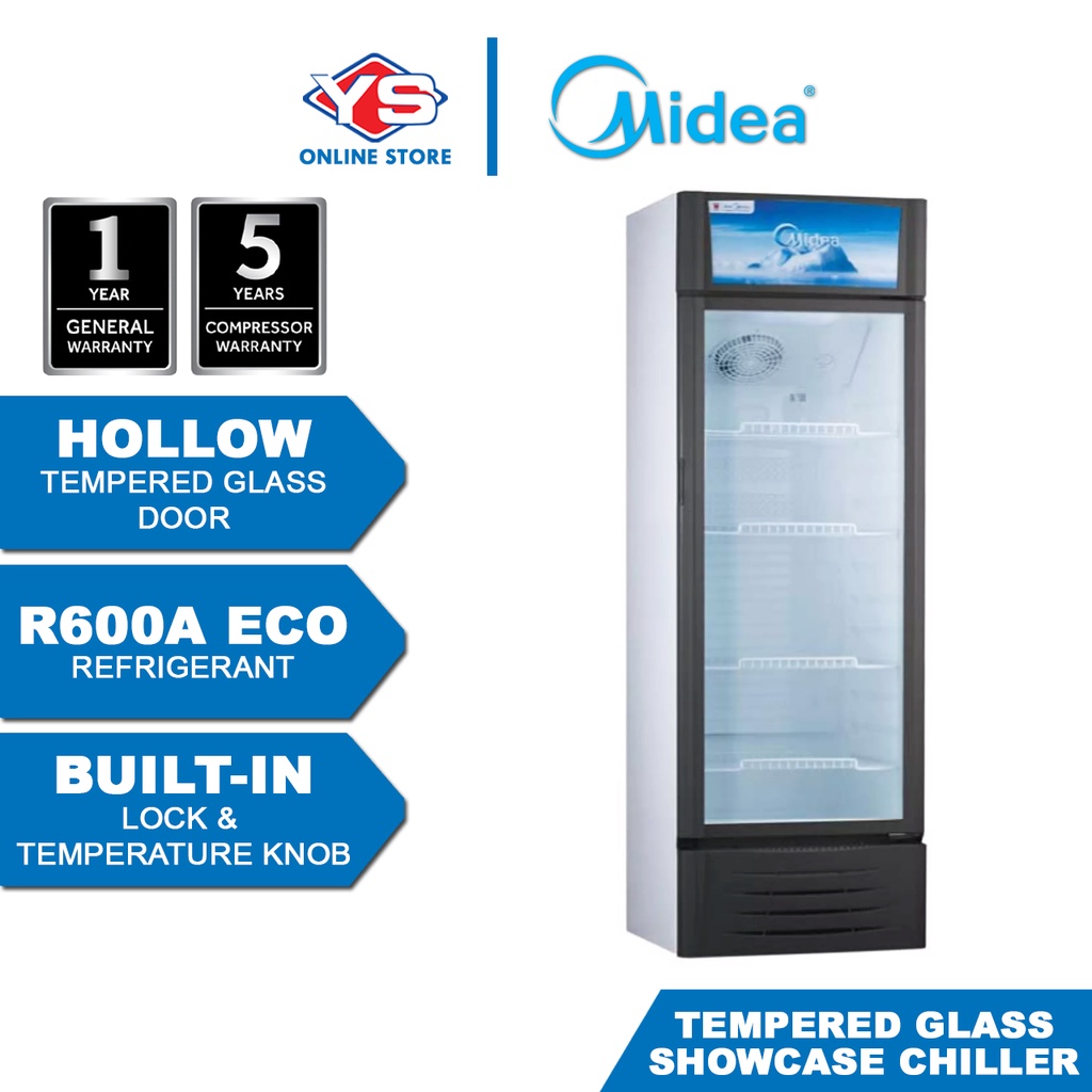 【Fast Delivery】Midea Showcase Chiller with Built-in Lock MSC-186BE ...