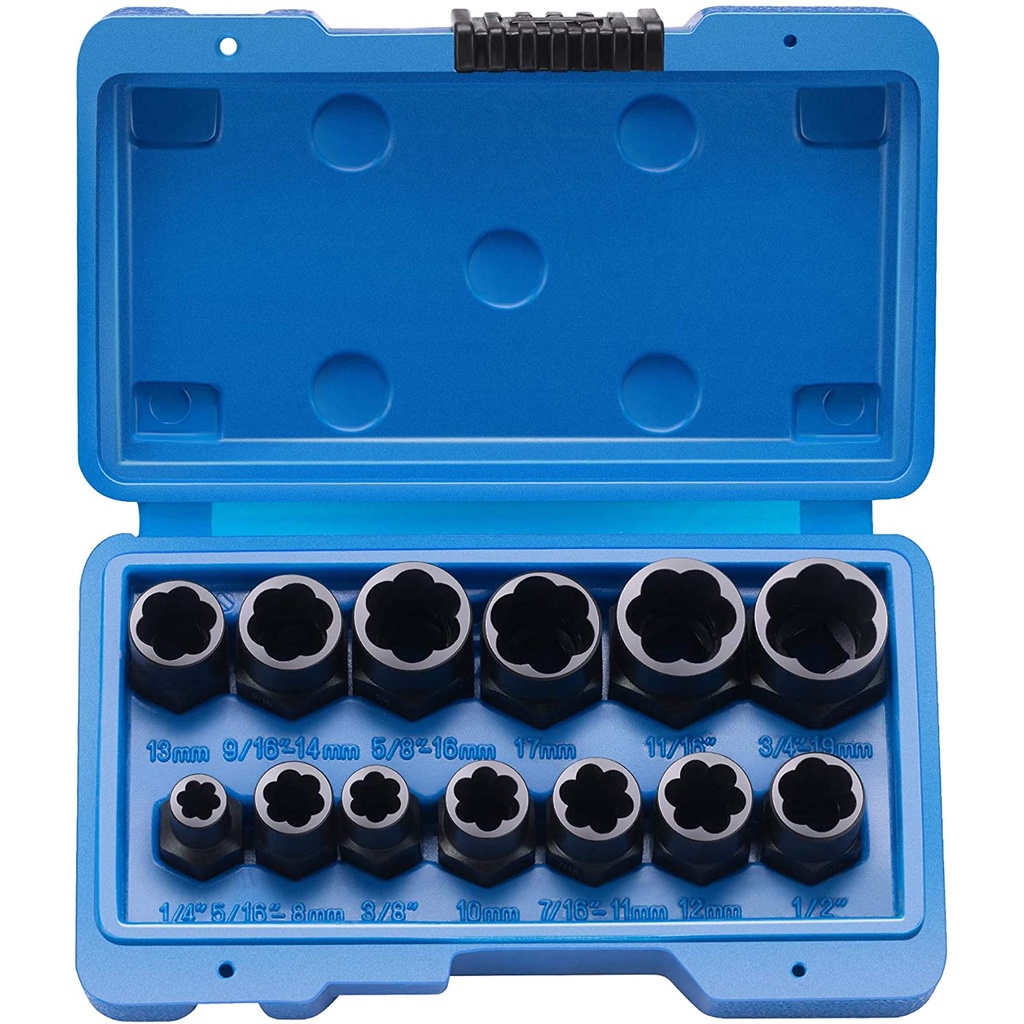 13pcs 3/8" Broken / Damaged Bolt Nut Screw Remover Extractor Removal ...