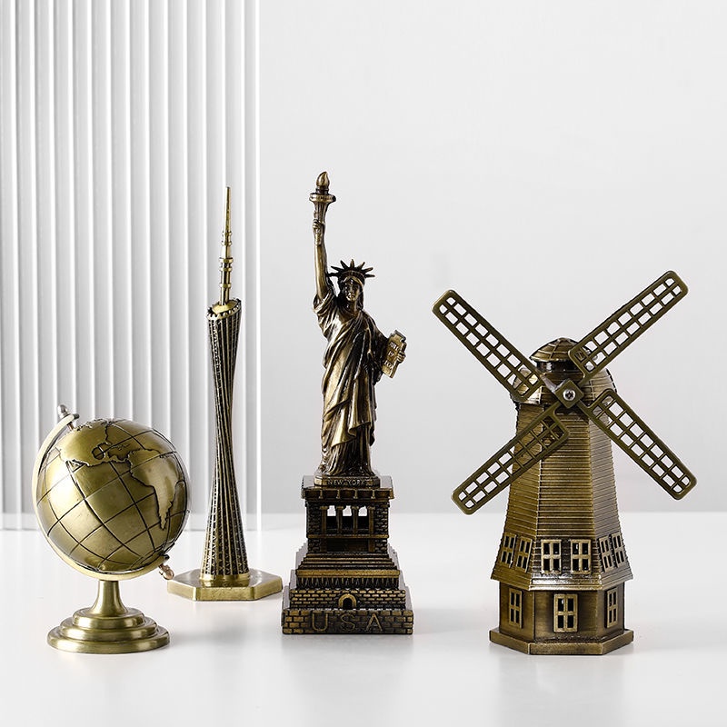 Metal Landmark Building Model Gift Desktop Decoration Ornaments ...