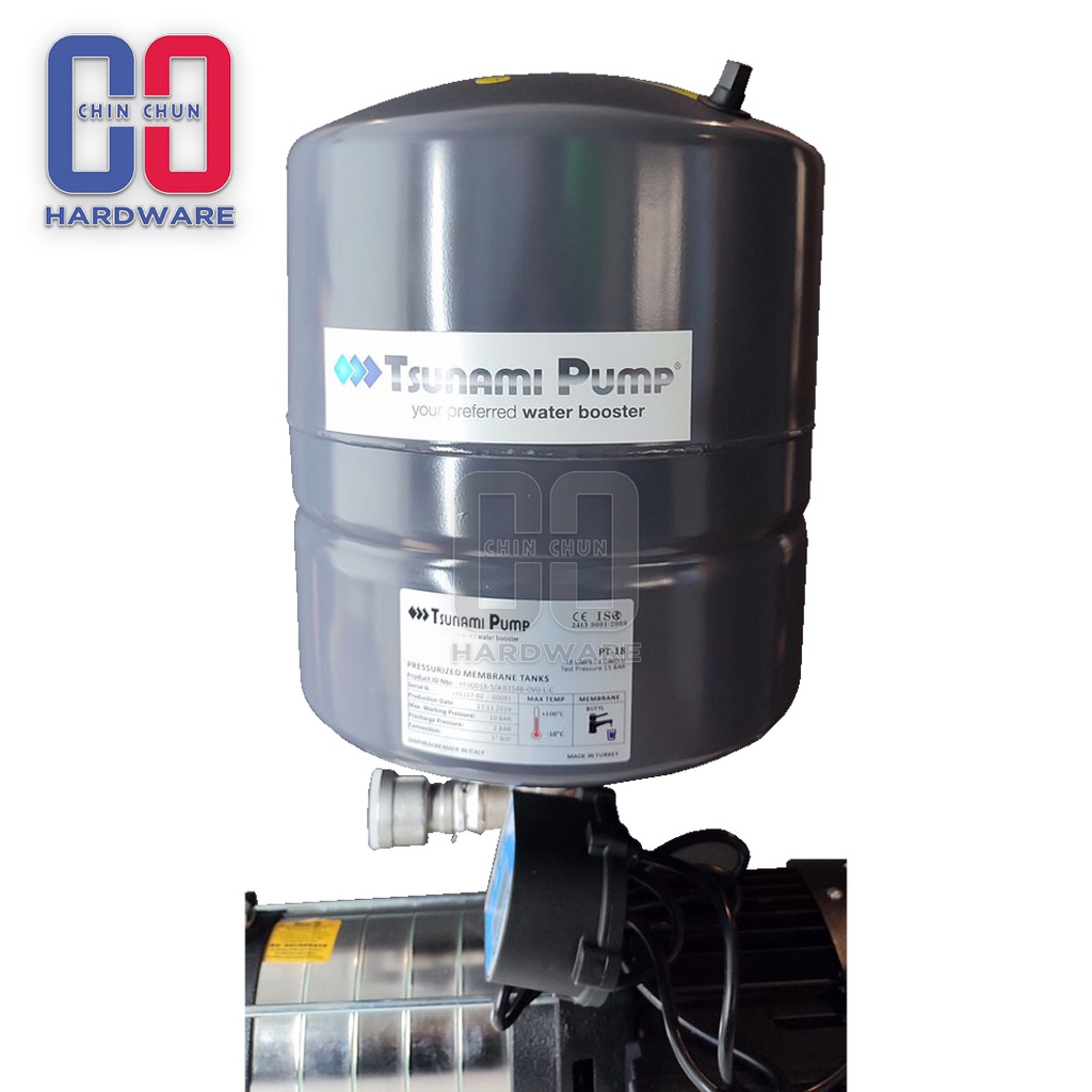 TSUNAMI PUMP CMH 4-60-iPT HOME WATER PUMP WITH PRESSURE TANK | 1.5HP ...