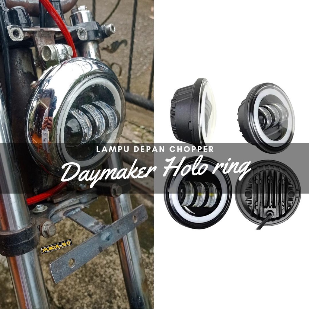 4.5 inch Daymaker Headlight Can Application StreetCub Chopper Harley ...