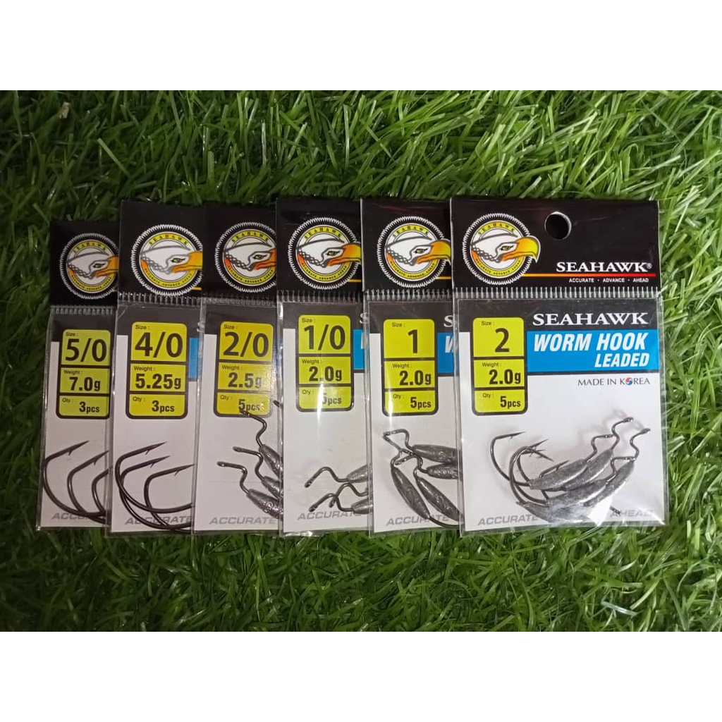 SEAHAWK WORM HOOK LEADED | Shopee Malaysia