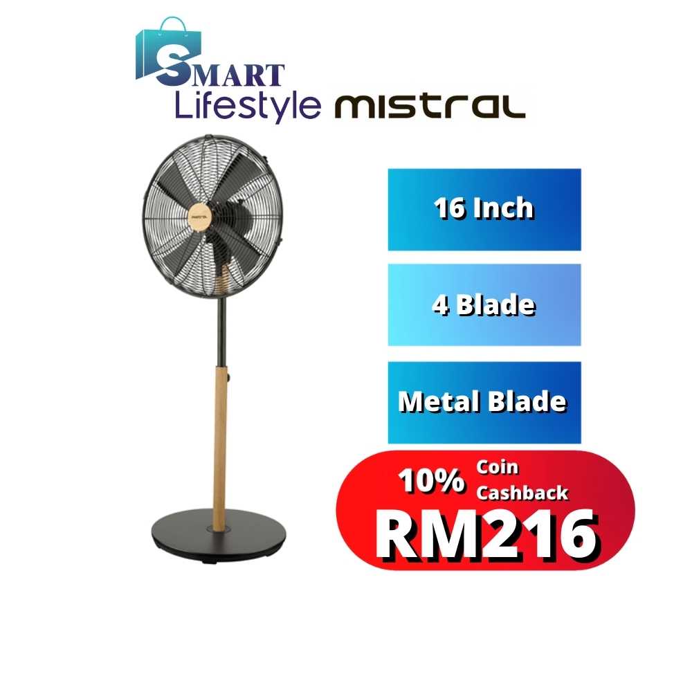 Mistral Metal Blades Stand Fan - Stano (16") MSF1615M / Rezo Stand Fan ...