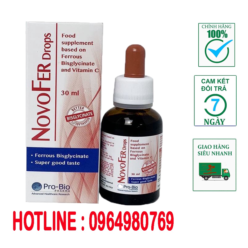 Novofer DROPS- Iron And Multivitamin Supplements, Supports Red Blood ...