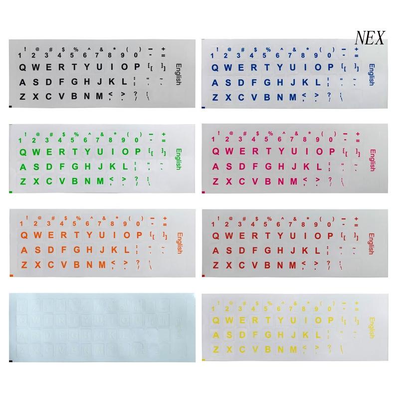 NEX English Language Keyboard Sticker Keypad Cover for Notebook ...