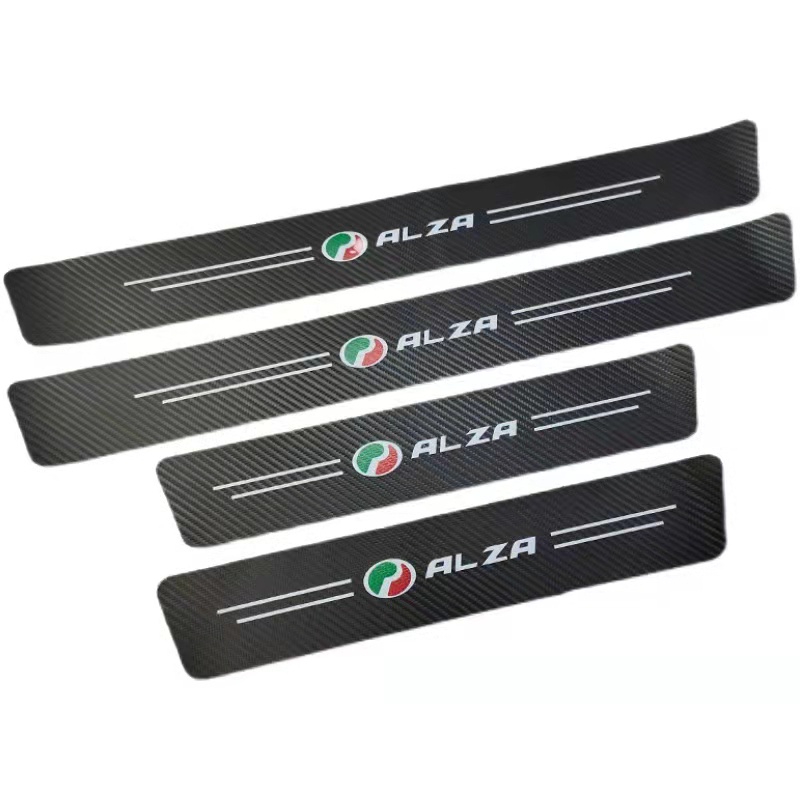 【4pcs】 Jalur Sill Pintu Perodua ALZA Batang Anti-Calar Jalur Kulit ...
