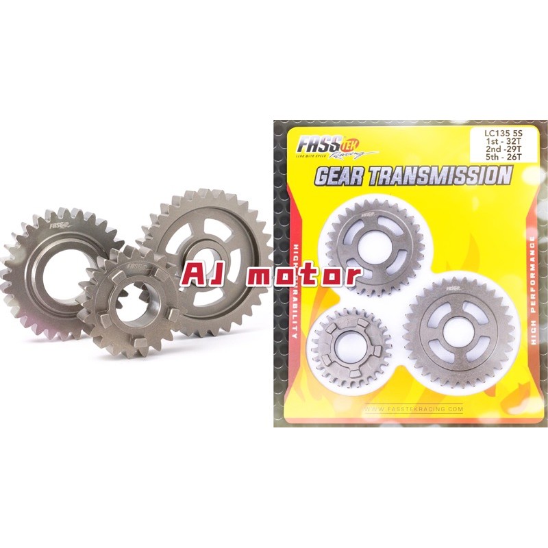 LC135 5S FASSTEK RACING GEAR (1ST & 2ND & 5TH) YAMAHA LC-135 LC5S GEARBOX ENGINE ENJIN BLOCK ...