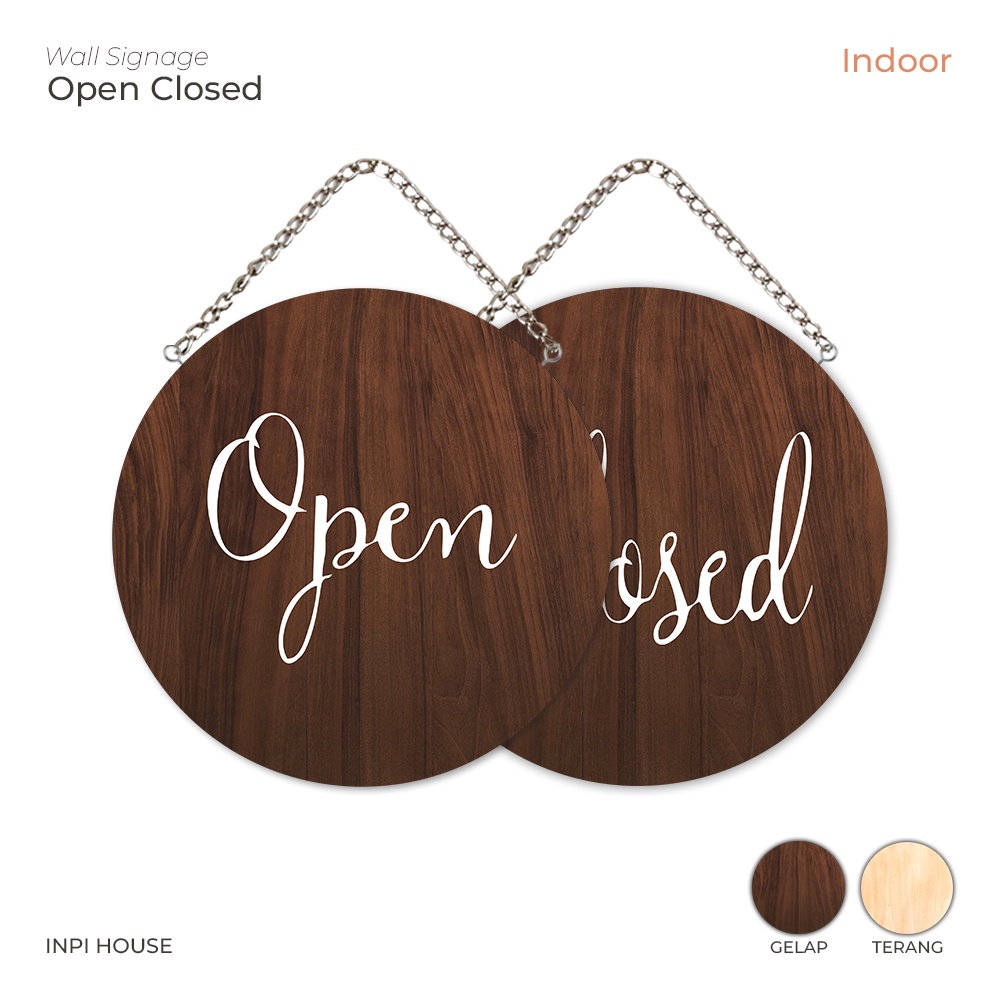 Shop Glass Door Open Closed Sign Board - Open Close Hanging Signage ...